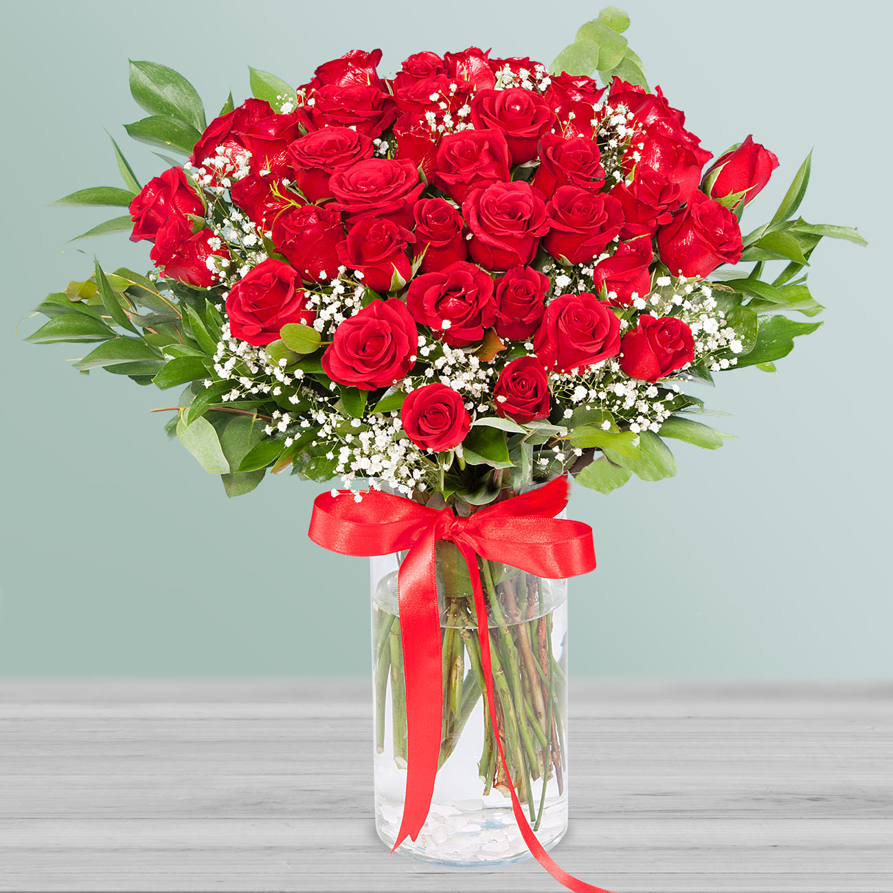 Send flowers Turkey, 41 Red Roses in Vase from 32USD