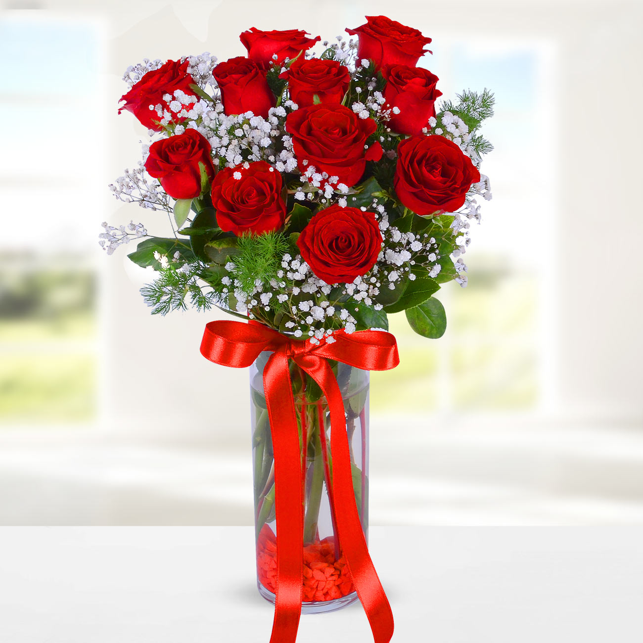 Send flowers Turkey, 11 Red Rose Vase from 12USD
