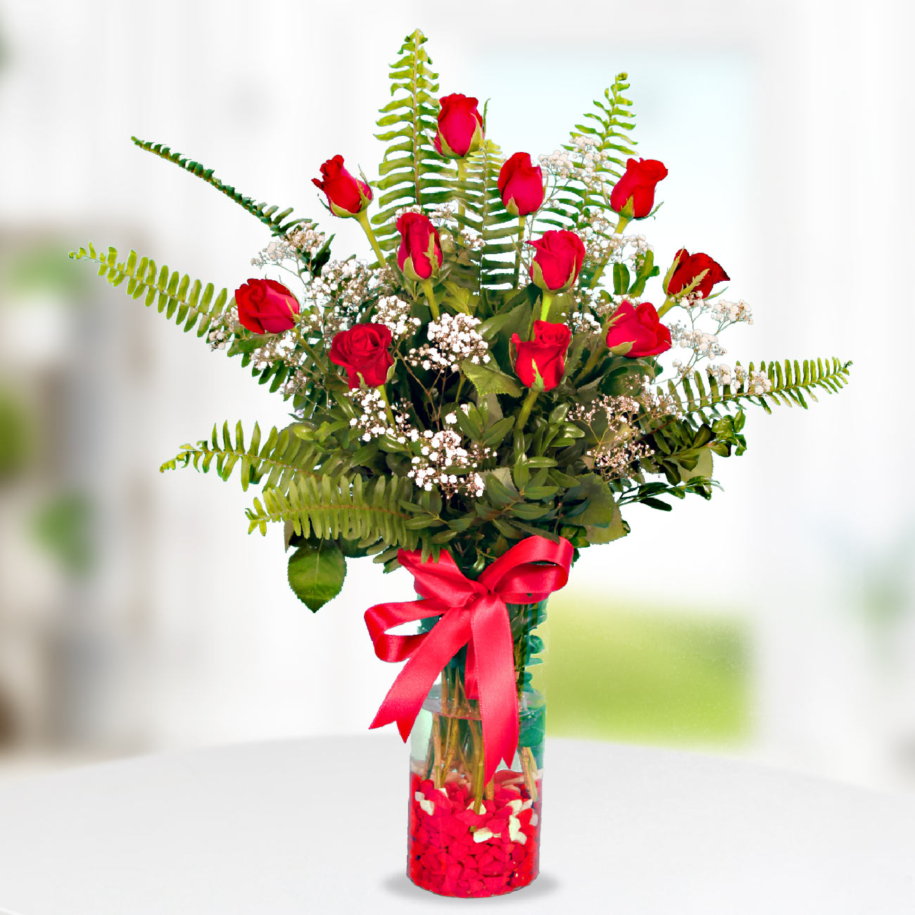 Send flowers Turkey, 11 Red Roses in Vase (Special) from 12USD