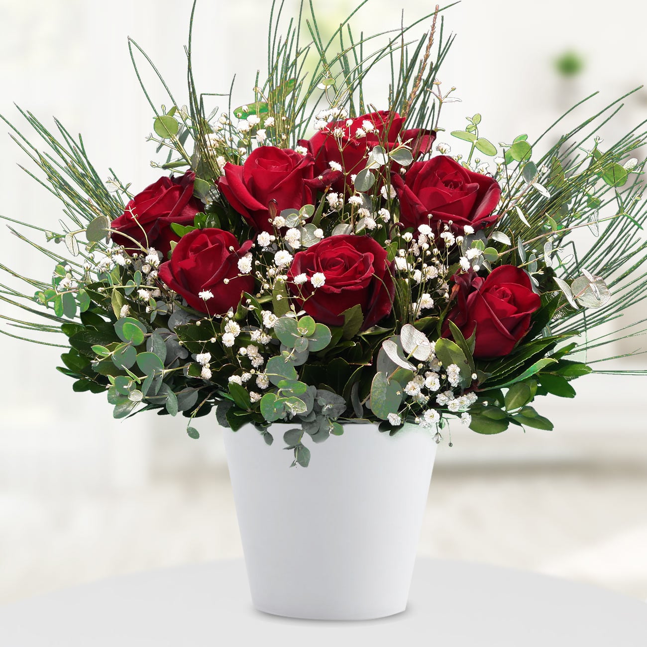 Send flowers Turkey, Red Roses in Ceramic Vase from 30USD